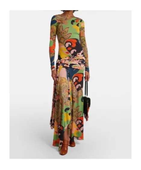 Etro Paisley Draped Gown