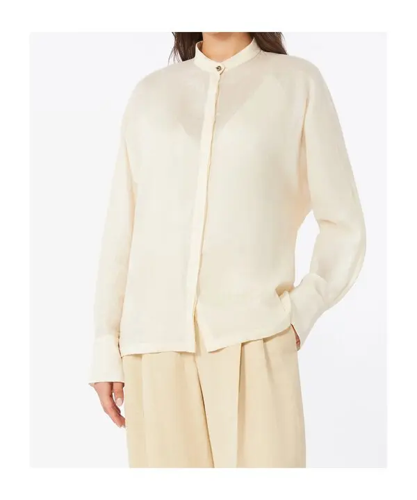 Max Mara Long Sleeve Shirt With Jeweled Cufflinks