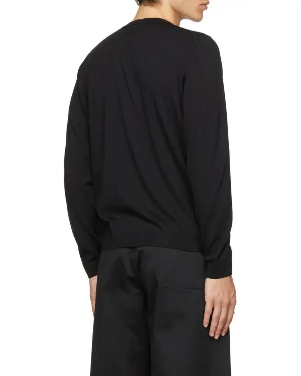 Fendi Ff Motif Paneled Long Sleeve Sweater