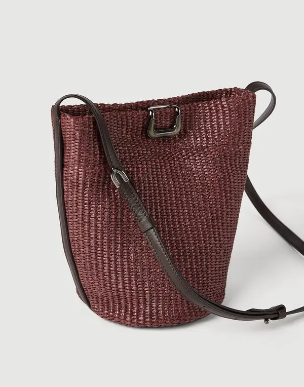 Brunello Cucinelli Sartorial Bucket Bag In Techno Raffia