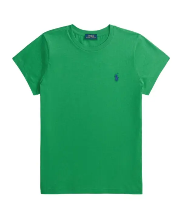 Ralph Lauren Slim Fit Knit T-shirt With Logo - Green