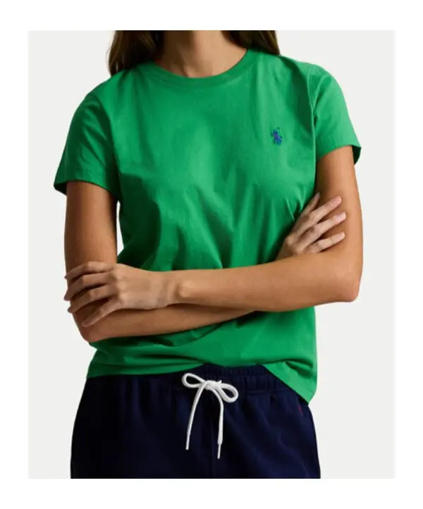 Ralph Lauren Slim Fit Knit T-shirt With Logo - Green