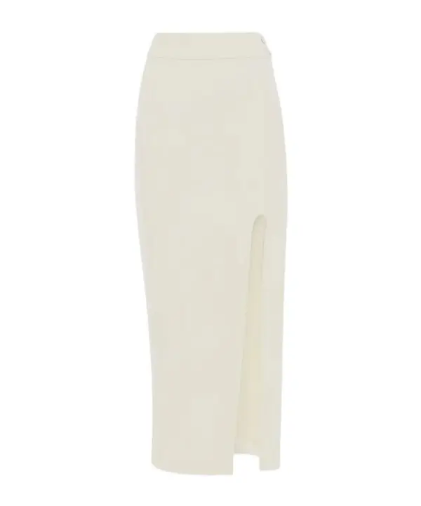 Victoria Beckham Slit Skirt - Light Brown