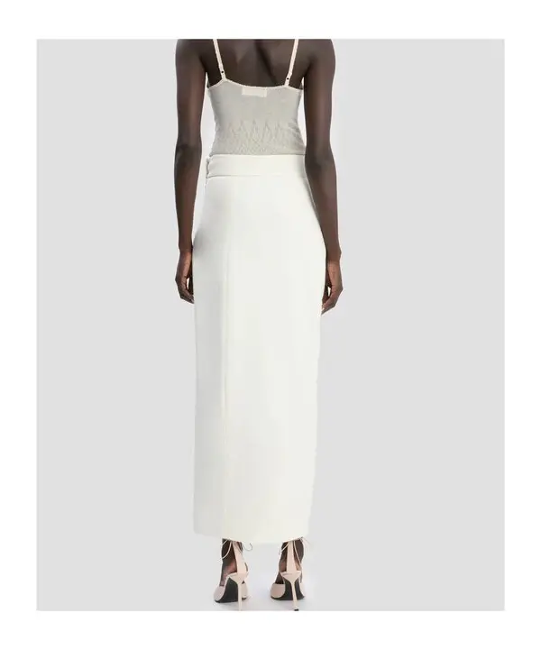Victoria Beckham Side Slit Skirt - Light Brown