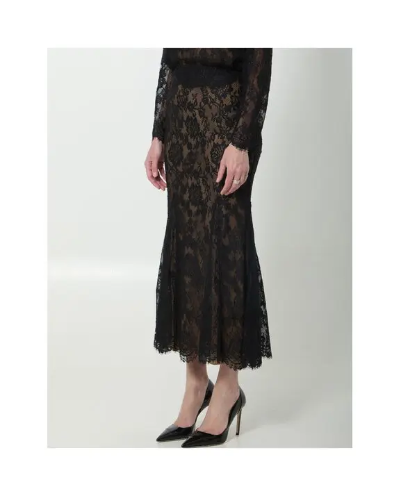 SELF-PORTRAIT Lace Mermaid Midi Skirt