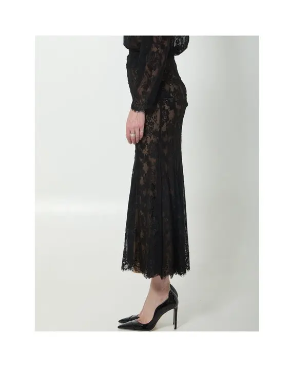 SELF-PORTRAIT Lace Mermaid Midi Skirt