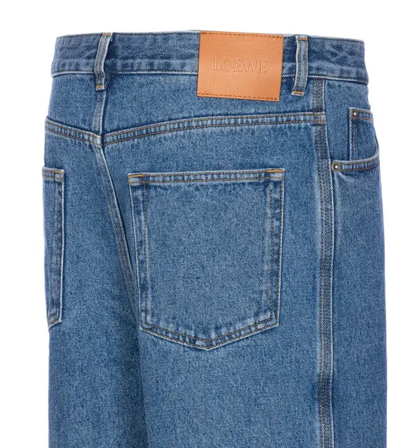 Loewe Anagram Embroidered Straight-leg Jeans