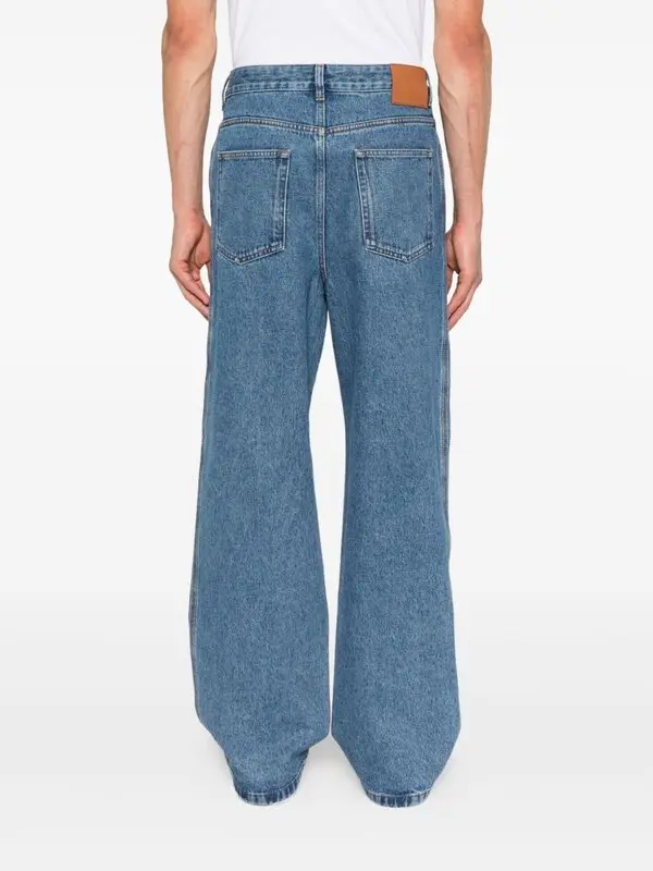 Loewe Anagram Embroidered Baggy Jeans