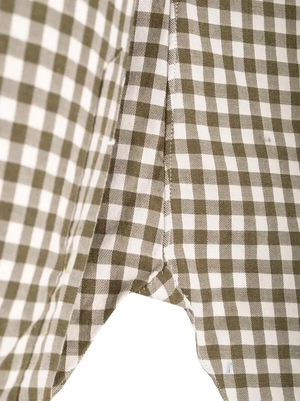 BARBA NAPOLI Curved Hem Checked Shirt
