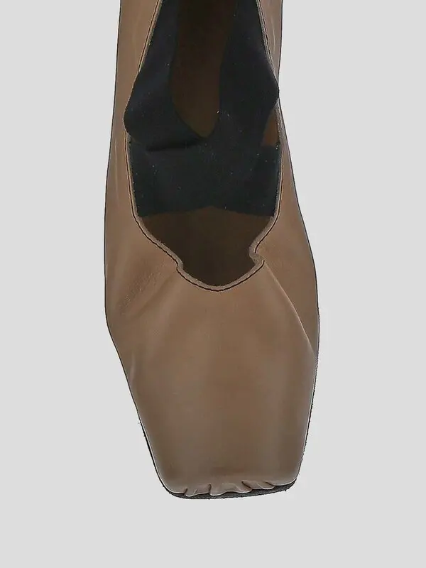 UMA WANG Square-toed Flats With Elastic Detail