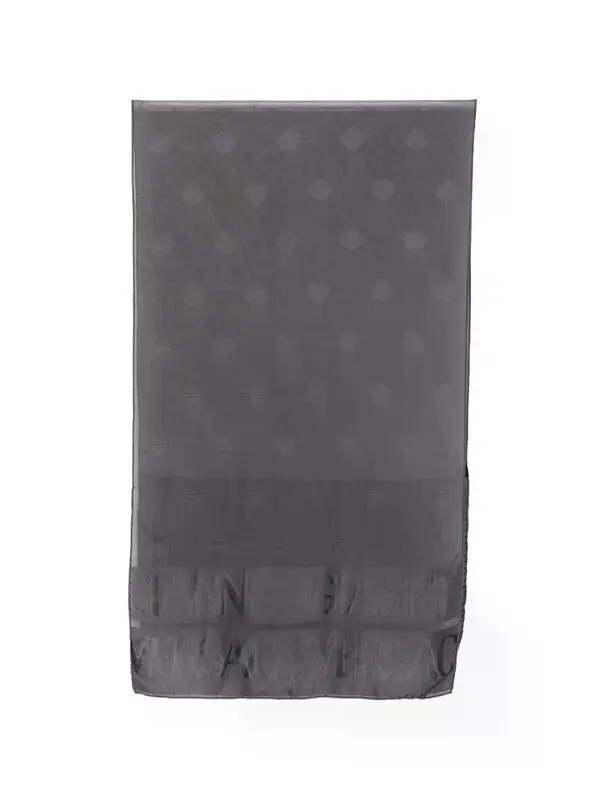 Versace 1990s Medusa Jacquard Scarf - Grey