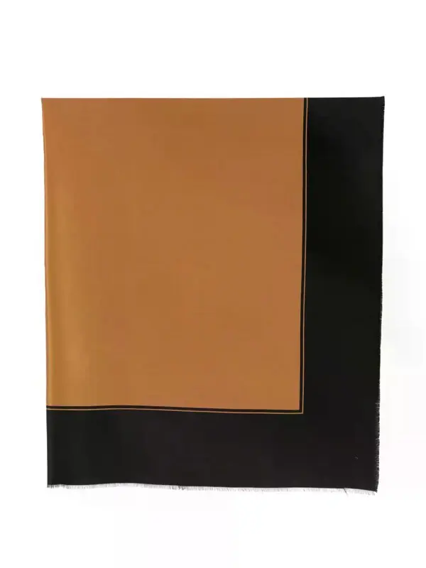 Saint Laurent 1970s Border-print Scarf - Brown