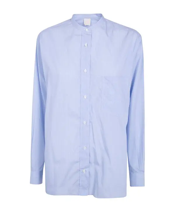 Aspesi Striped Band Collar Shirt