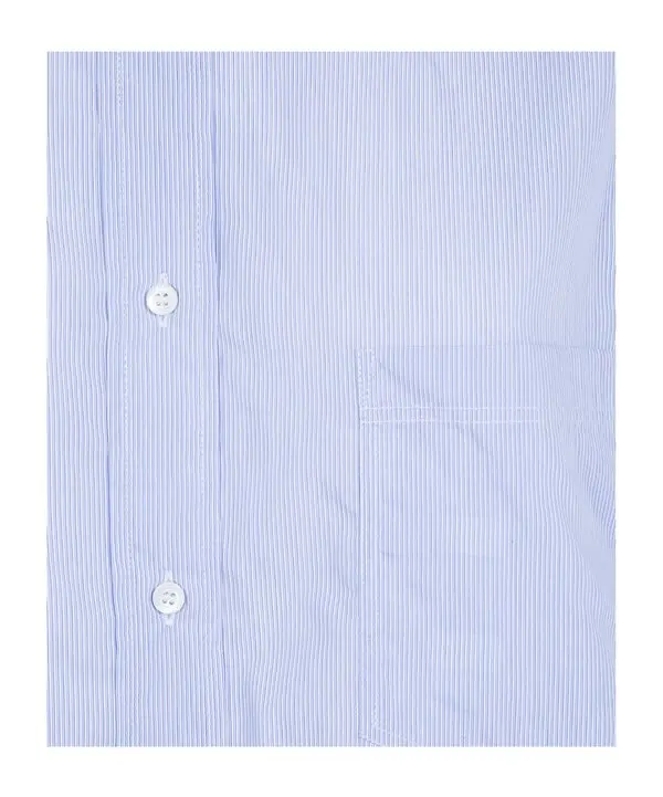 Aspesi Striped Band Collar Shirt