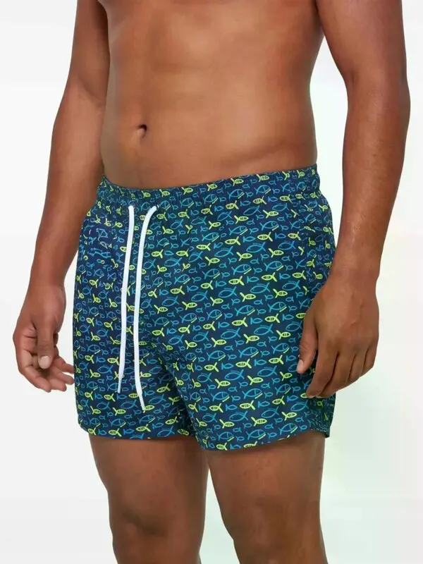 Sundek Fish Print Swim Shorts