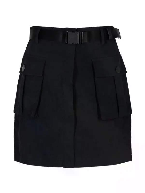 L'Agence Belted Cargo Skirt - Black