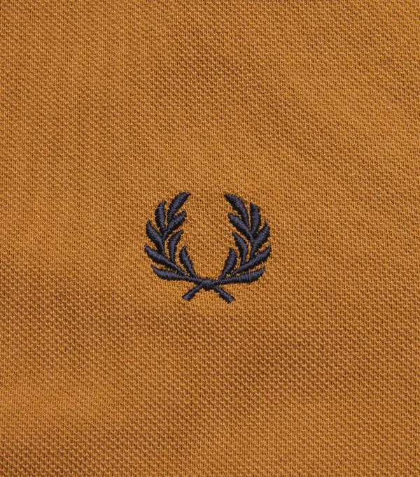 Fred Perry Cotton Twin Tipped Polo Shirt - Brown