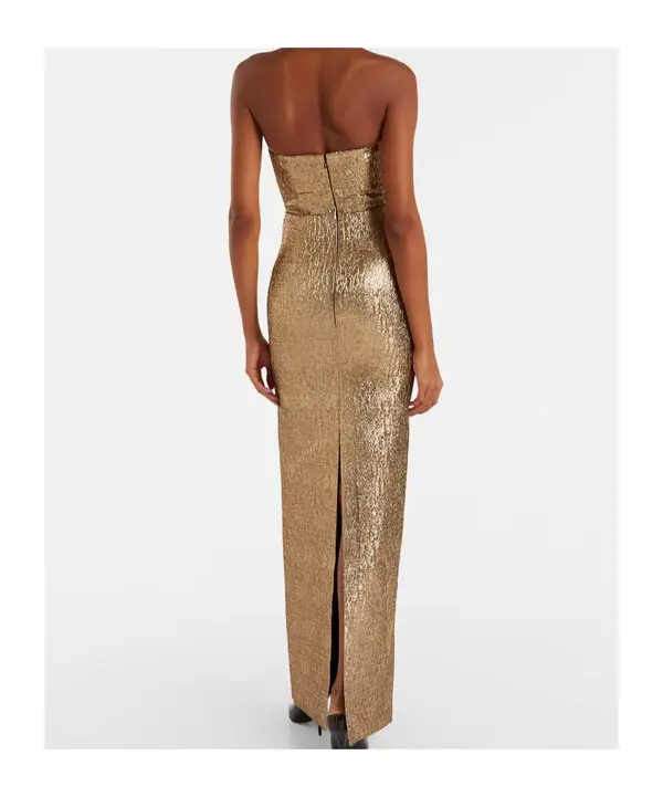 Roland Mouret Lame Jacquard Bustier Gown