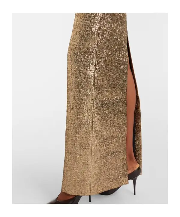 Roland Mouret Lame Jacquard Bustier Gown