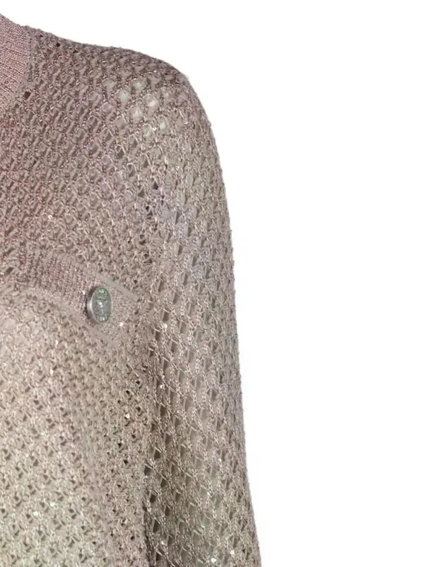 L'Agence Blanca Sequin Embellished Cardigan