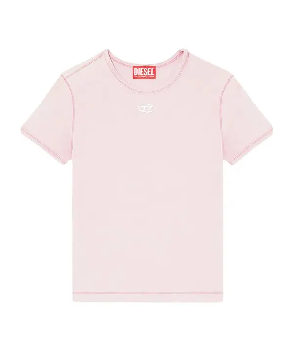 DIESEL® Metallic Oval D T-shirt - Pink