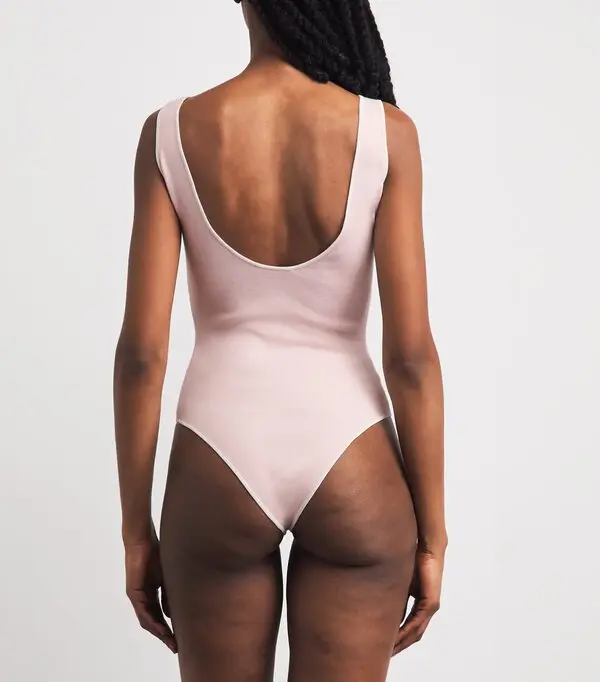 Sandro Knit Scoop-neck Bodysuit - Pink