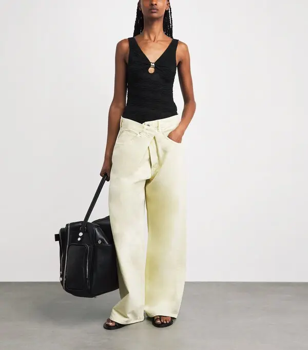 Sandro Textured Keyhole Bodysuit