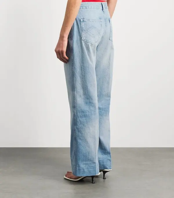 Sandro Zipped Pocket Wide-leg Jeans