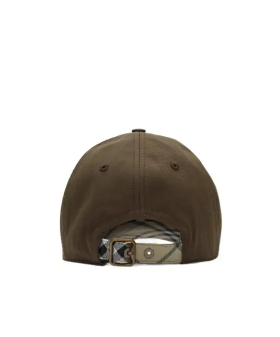 Burberry Gabardine Baseball Cap With Embroidered Equestrian Knight Design