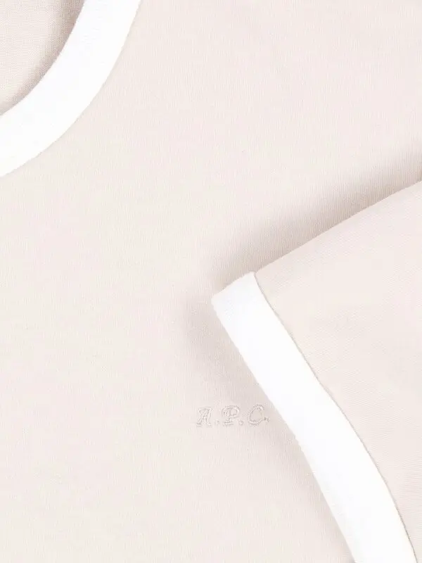 A.p.c. Contrast Trim Crewneck T-shirt