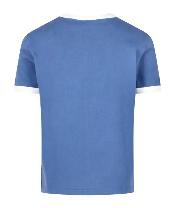 A.p.c. Contrast Trim Crewneck T-shirt - Blue