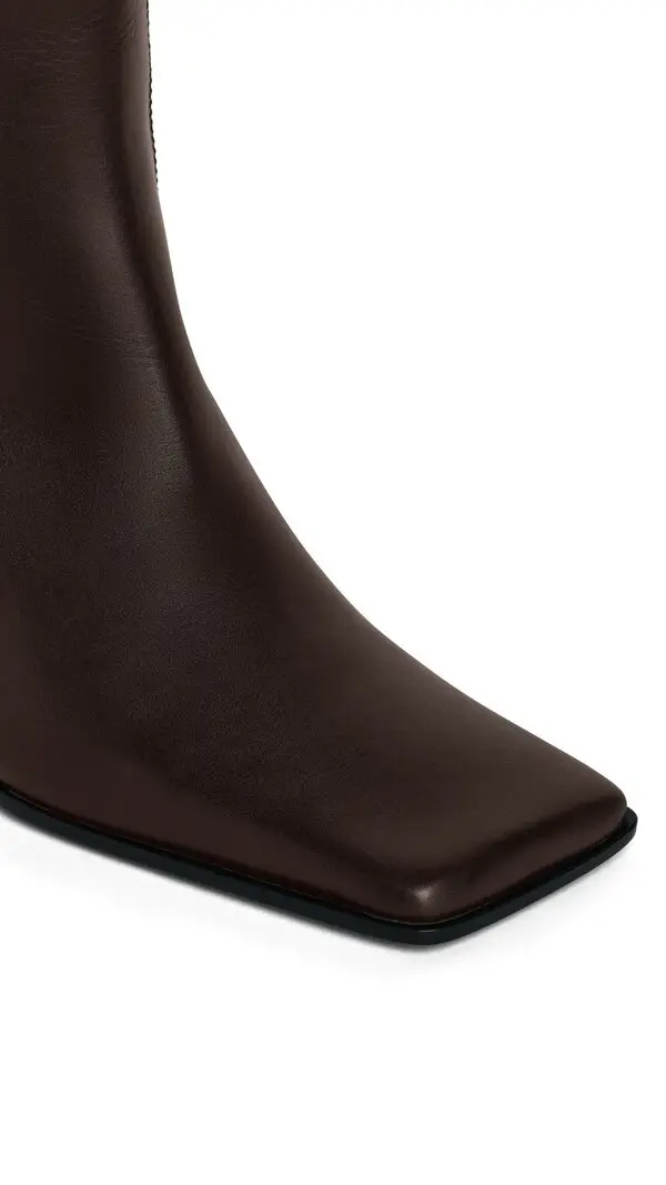 Alaïa Square Toe Chunky Heel Boots