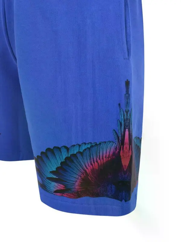 COUNTY OF MILAN Cotton Wings Print Drawstring Shorts