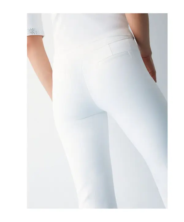 Liu Jo Flowing Crepe Flared Trousers With Stud Details - White