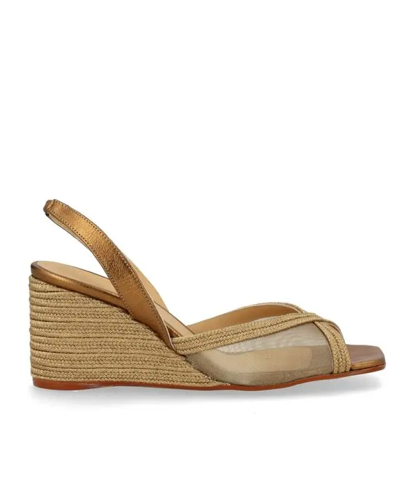 CastaÑer Betty Square-toe Wedge Espadrilles - Green
