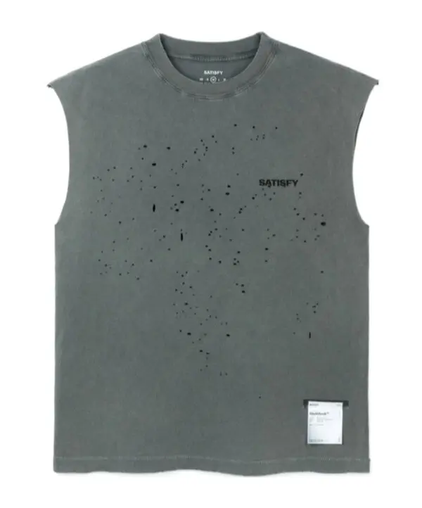 Satisfy Distressed Logo Tank Top