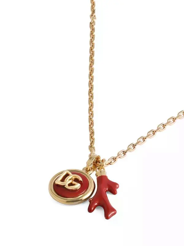 Dolce & Gabbana Corallo Necklace With Dg Logo