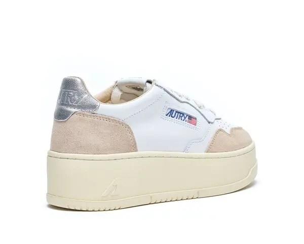 AUTRY Medialist Platform Lace-up Sneakers - Nude