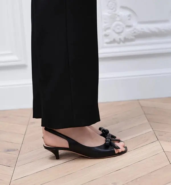 Dior Bow Heeled Slingback Sandal