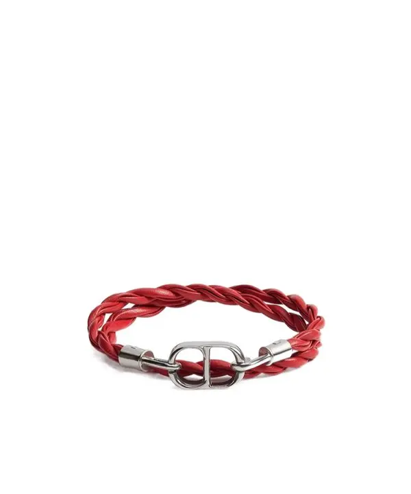 Dior Cd Icon Woven Double Bracelet - Red