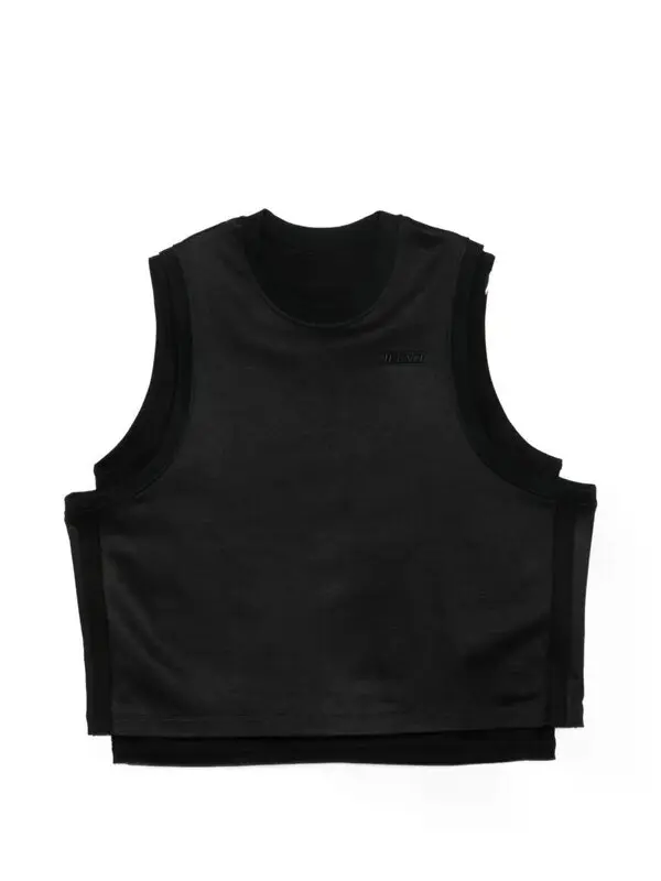 JUUN.J Layered Logo Plaque Vest