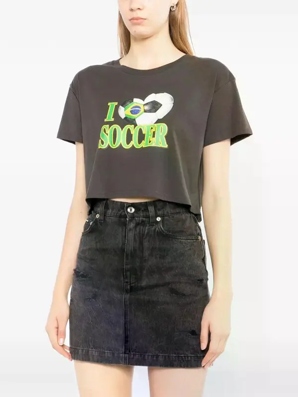 MELT Graphic Print Cropped T-shirt