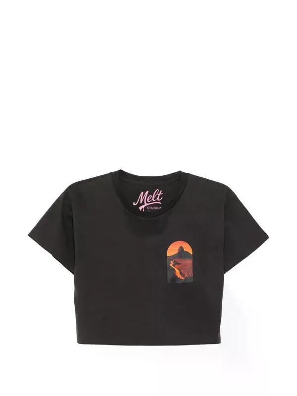 MELT Graphic-print Cropped T-shirt