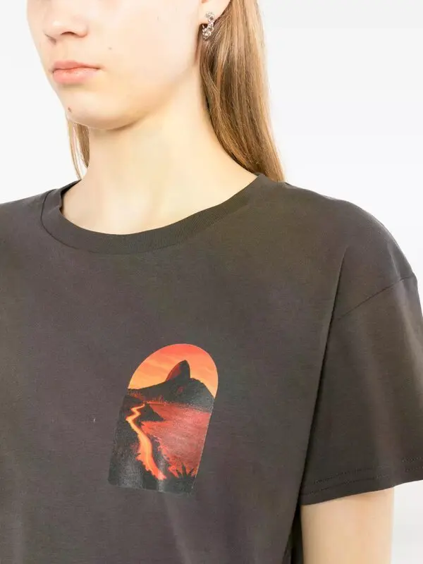 MELT Graphic-print Cropped T-shirt