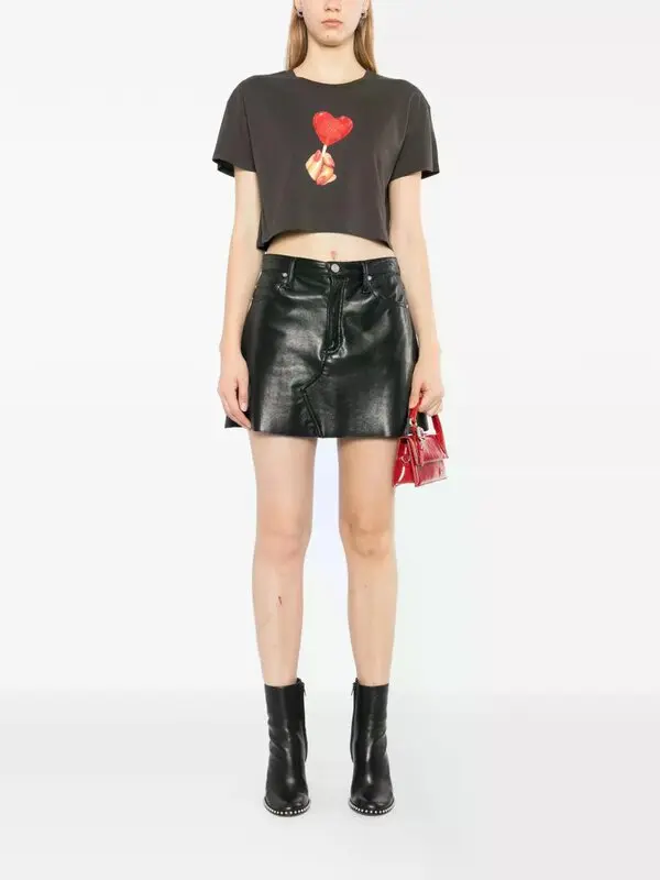 MELT Graphic-print Cropped T-shirt