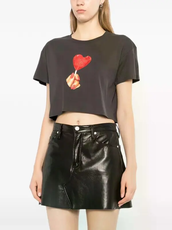 MELT Graphic-print Cropped T-shirt