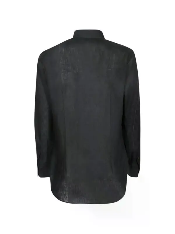 DELL'OGLIO Mandarin-collar Long-sleeve Shirt