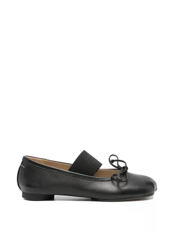 MAISON MARGIELA Leather Ballet Flats With Bow Detail