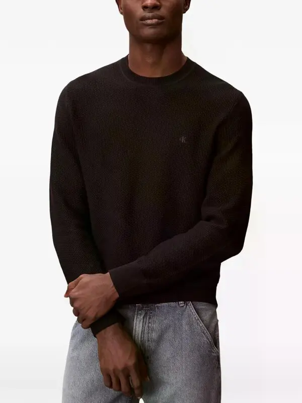Calvin Klein Textured Knit Crew Neck Sweater