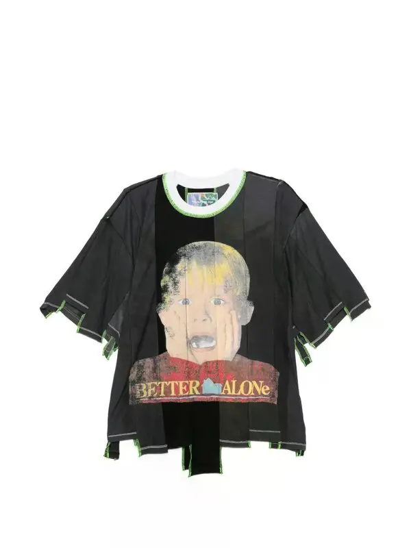 BETTER WITH AGE Graphic-print Panelled T-shirt
